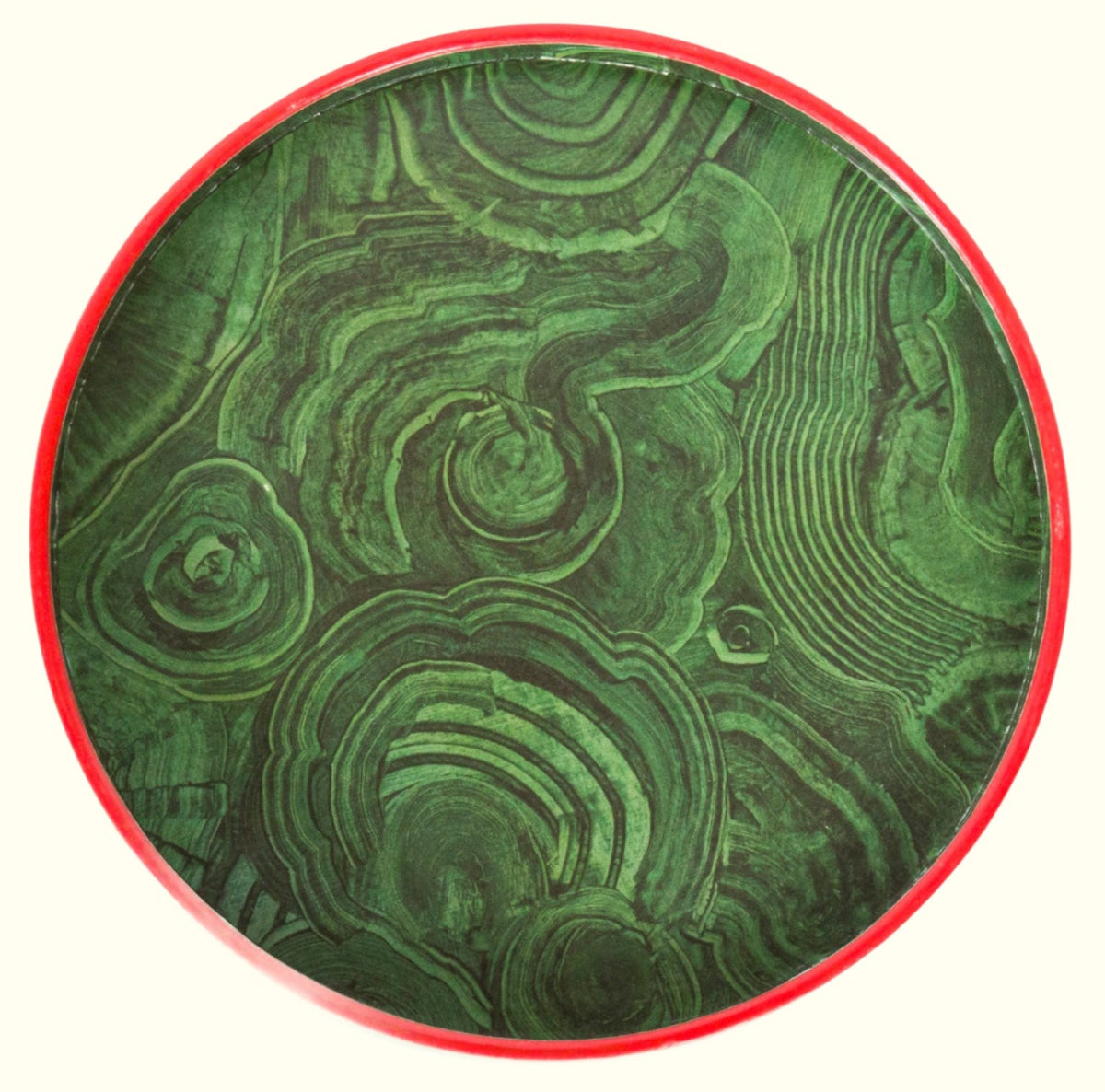 Large Malachite Tray with Atomic Red Border – Bridie Hall Ltd