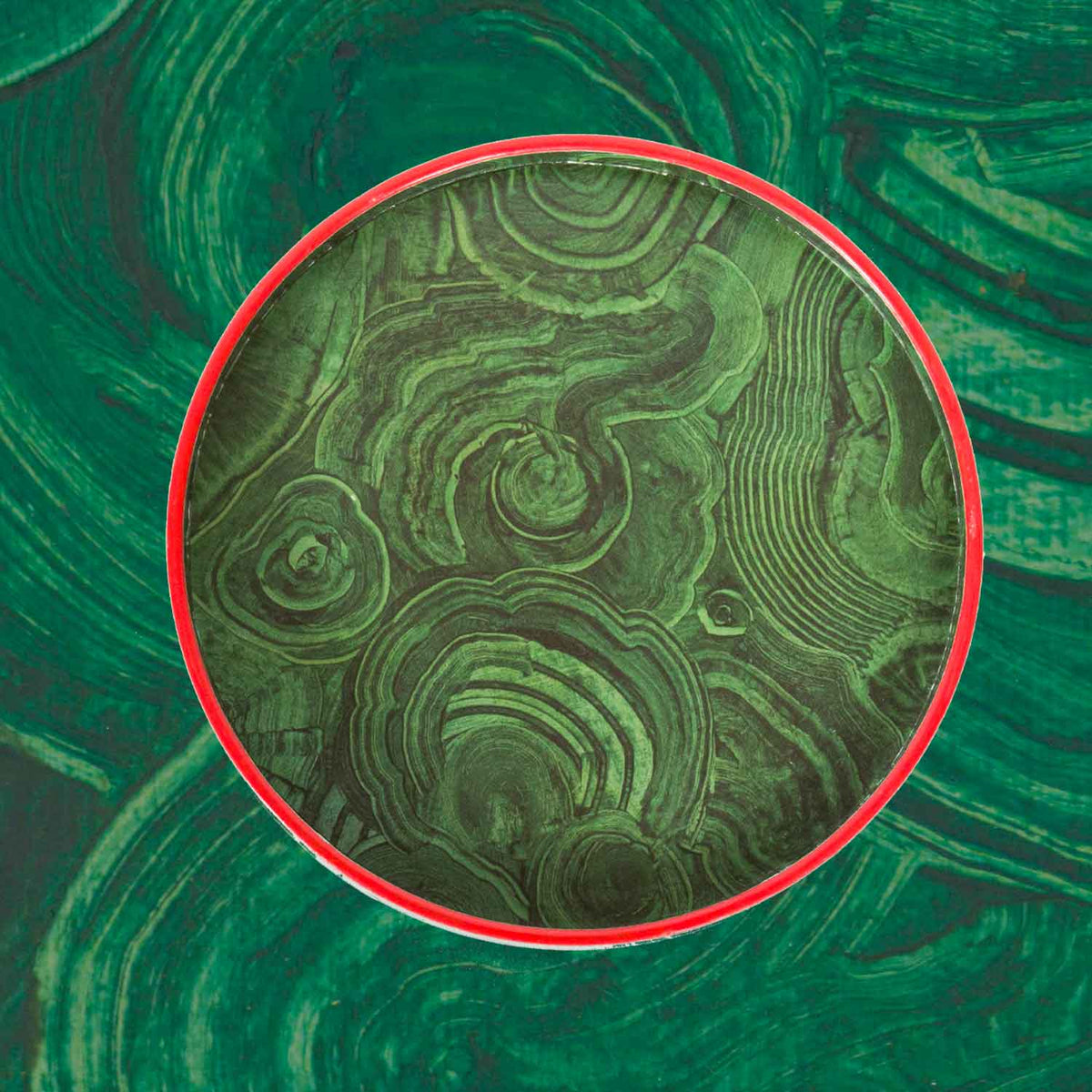 Large Malachite Tray with Atomic Red Border – Bridie Hall Ltd